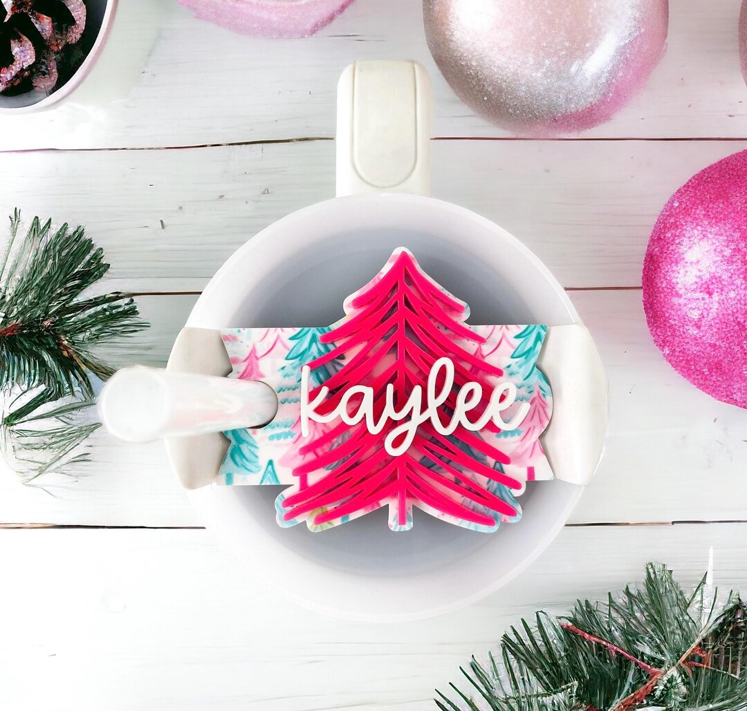 Christmas Tree Stanley Topper, Christmas Name Plate, Holiday Tumbler ...