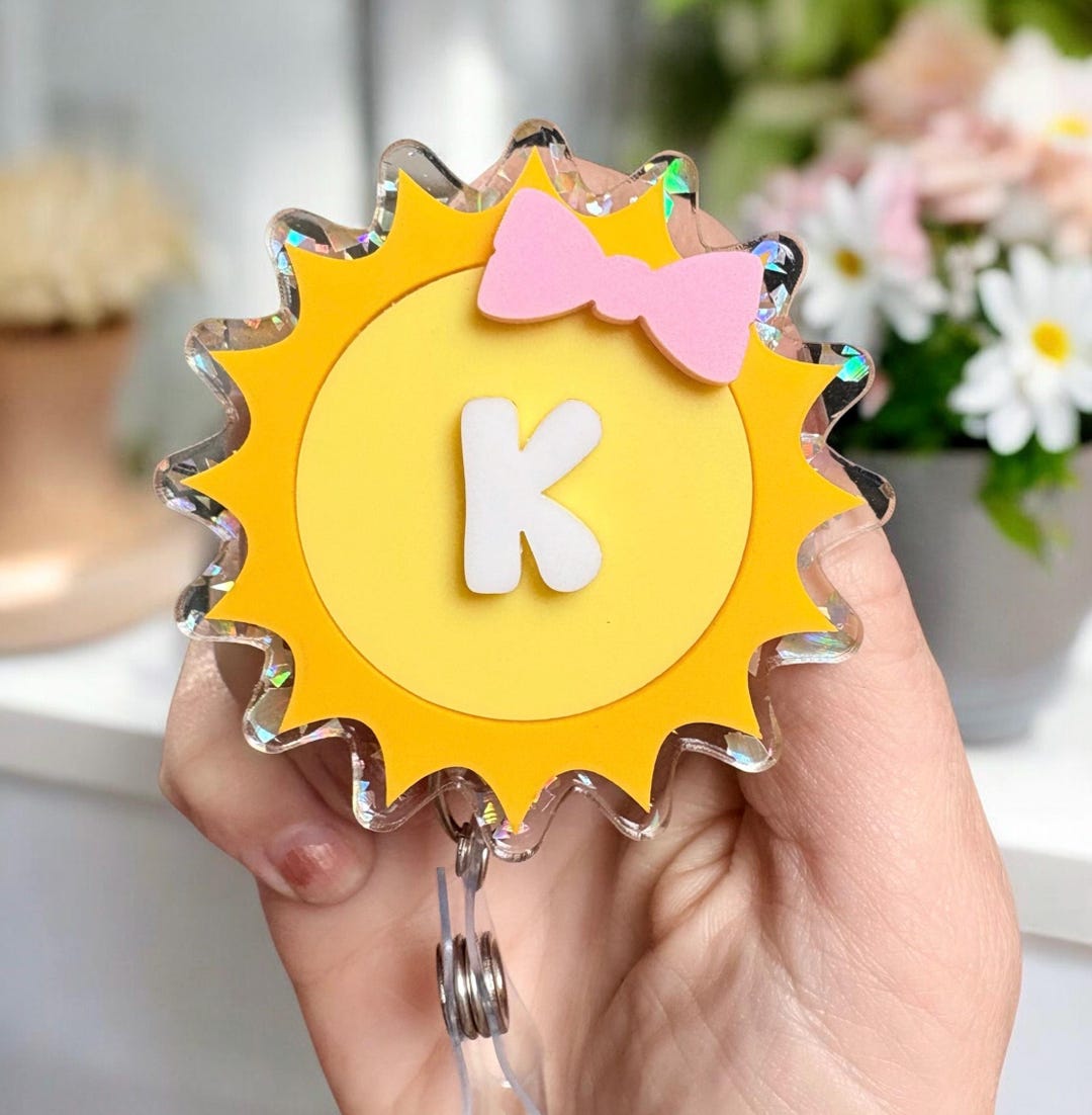 Sun Badge Reel | Spring Badge Reel | Teacher Badge Reel| Nurse Badge ...