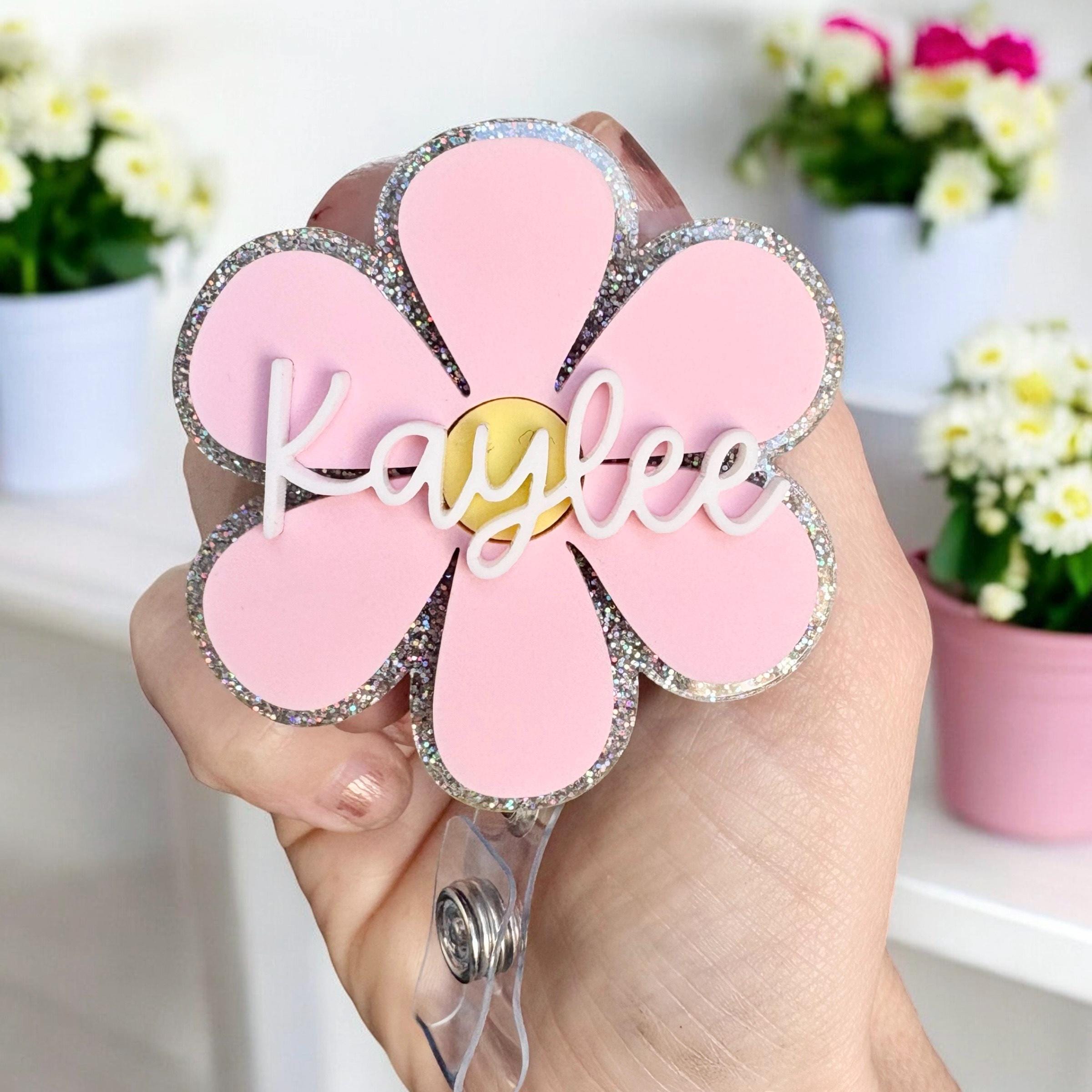 Spring Badge Reel | Personalized Daisy Badge Reel | Teacher Badge Reel ...