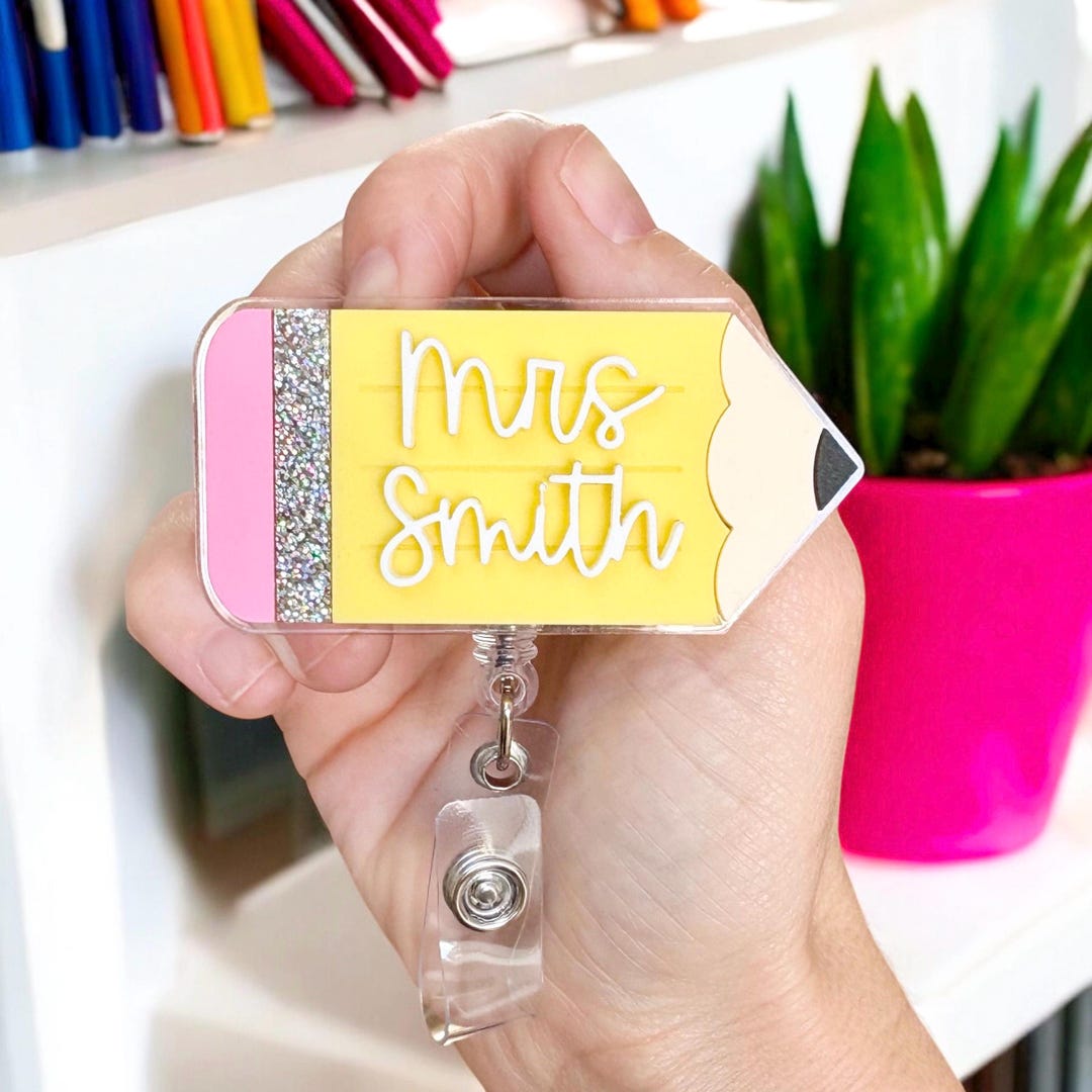 Teacher Badge Reel | Personalized Teacher Badge Reel | Teacher ...