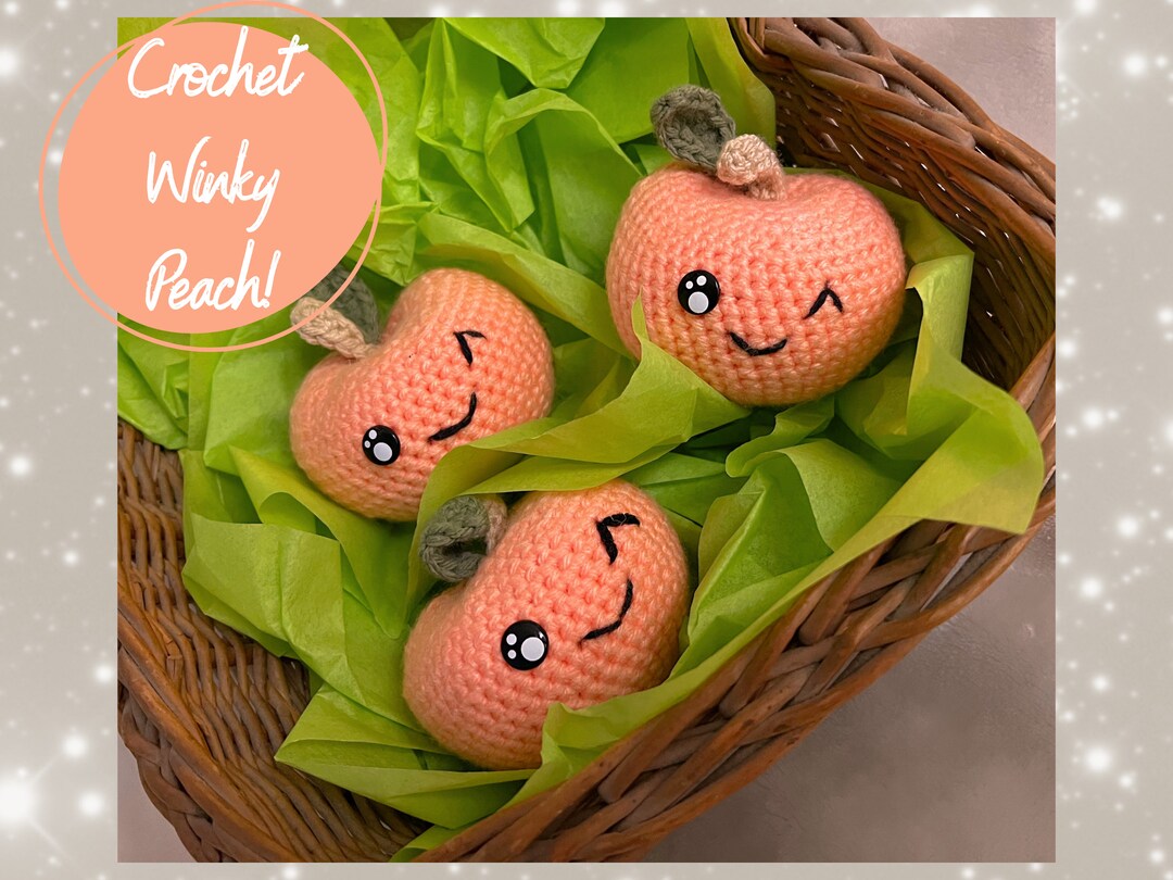 Crochet Winky Peach | Gift for Peach Lovers | Bubble Butt Peach ...