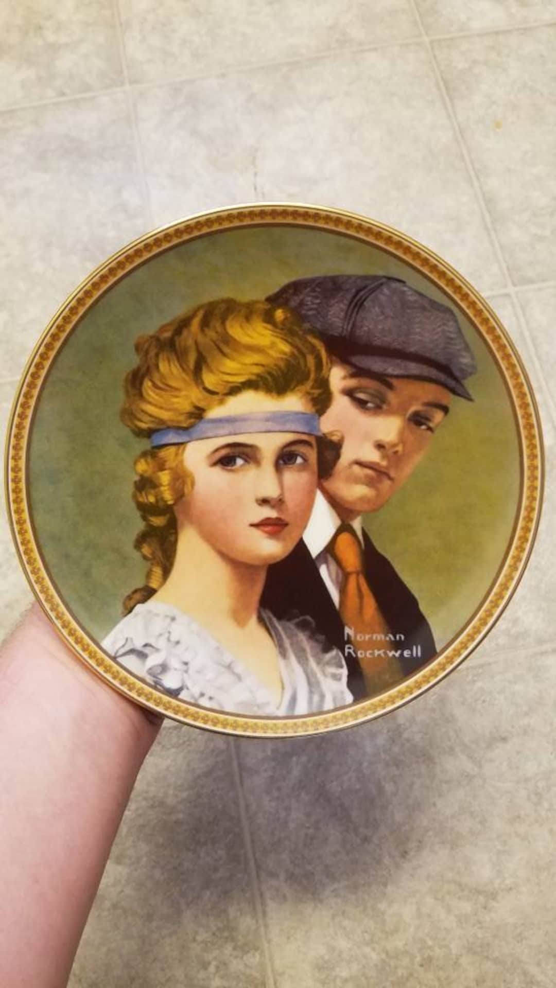 Meeting on the Path Norman Rockwell Plate 7537C - Etsy