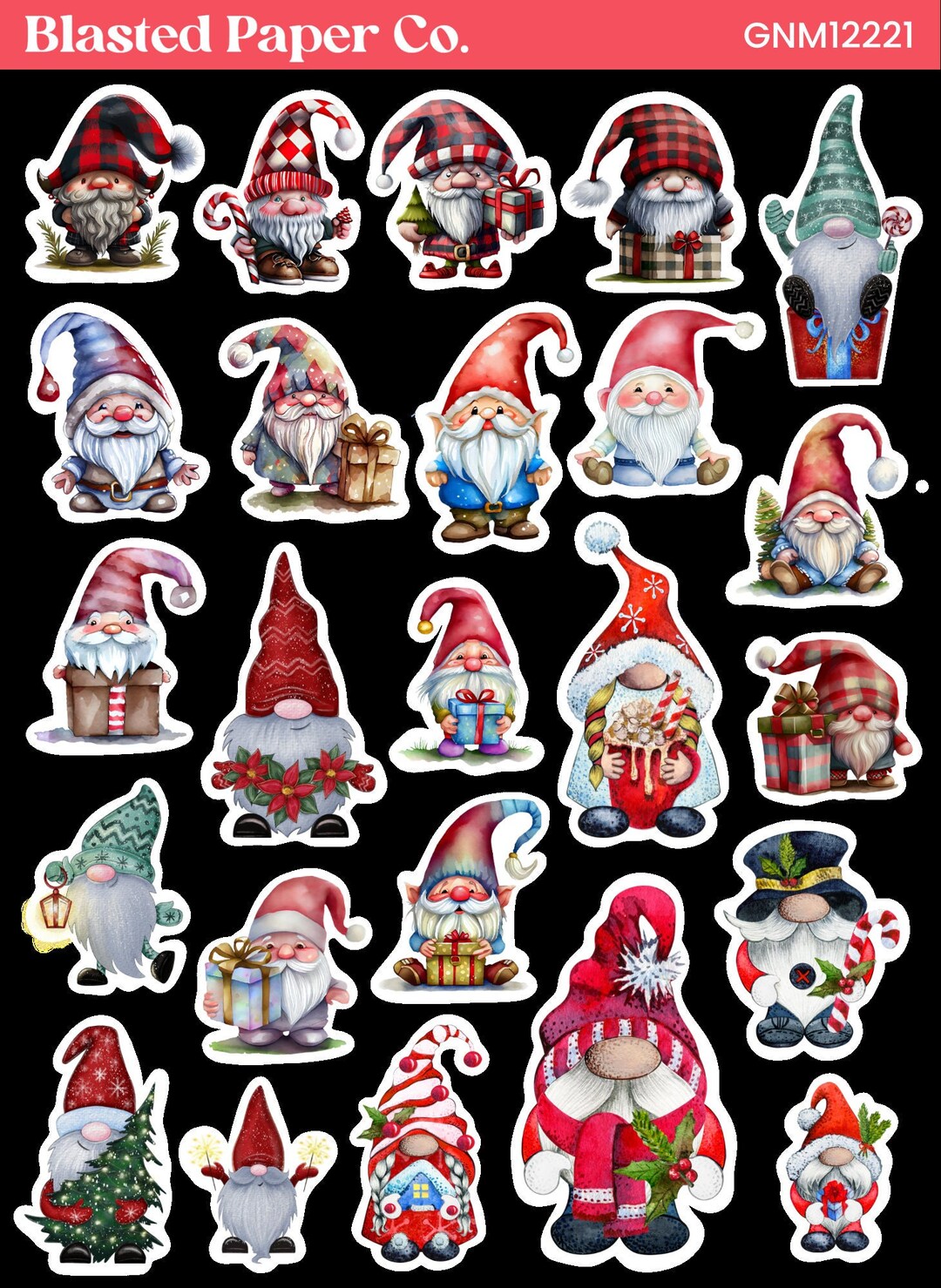 Printable Holiday Gnome Planner Stickers Gnome Stickers Stickers ...