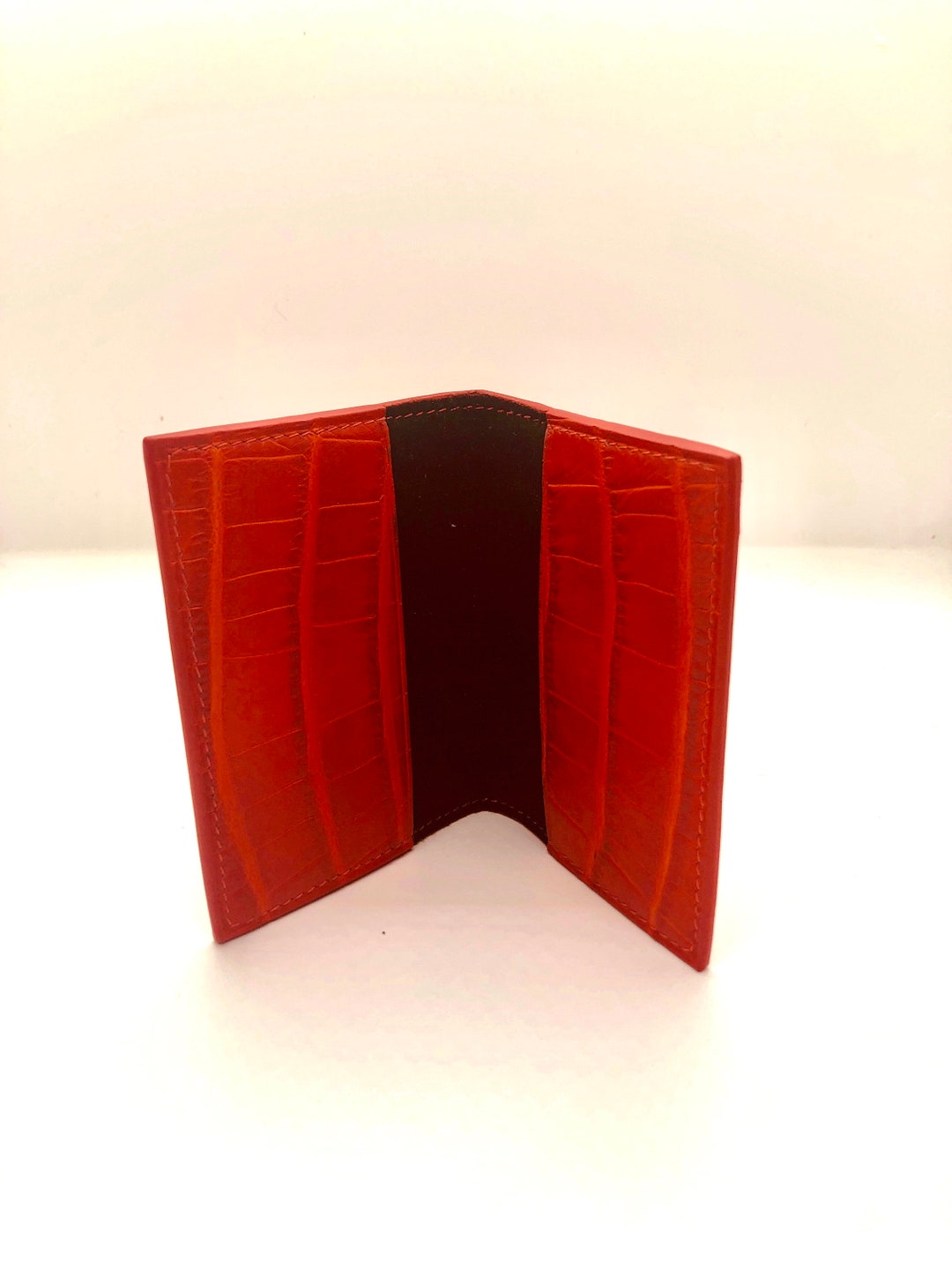 Richard Mason Handmade 2 Card Front Pocket Wallet in Red American ...