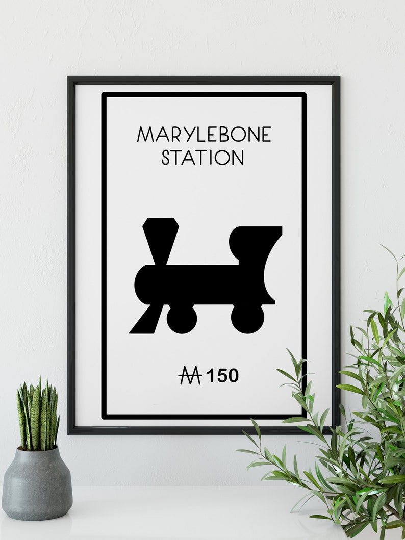 Marylebone Station Monopoly Board Game Monopoly Art | Etsy UK