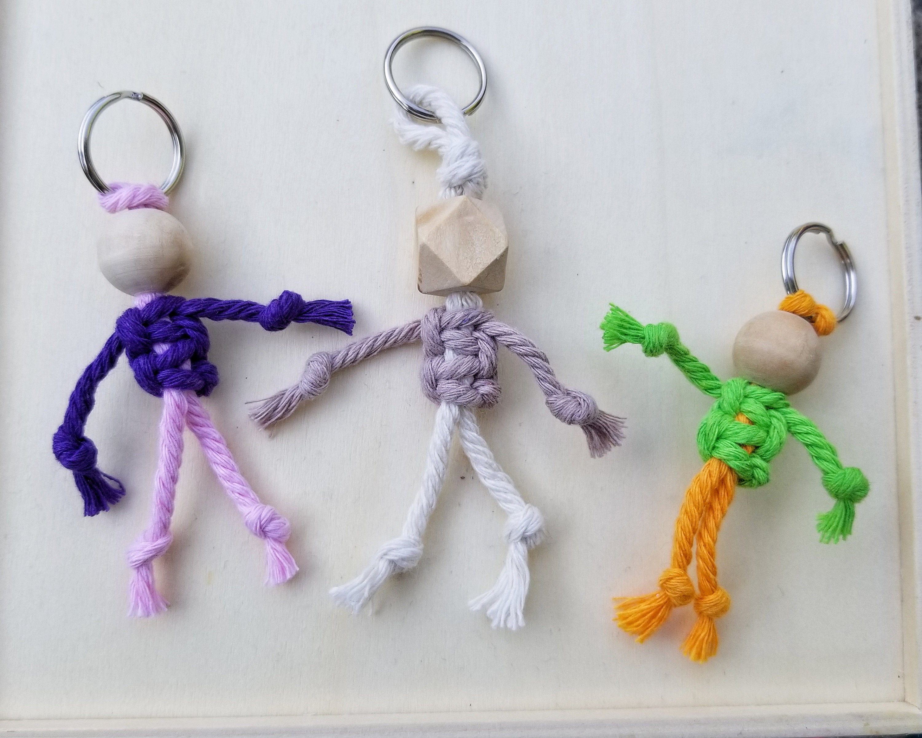 Macrame People Key Chain MYSTERY Key Ring People - Etsy