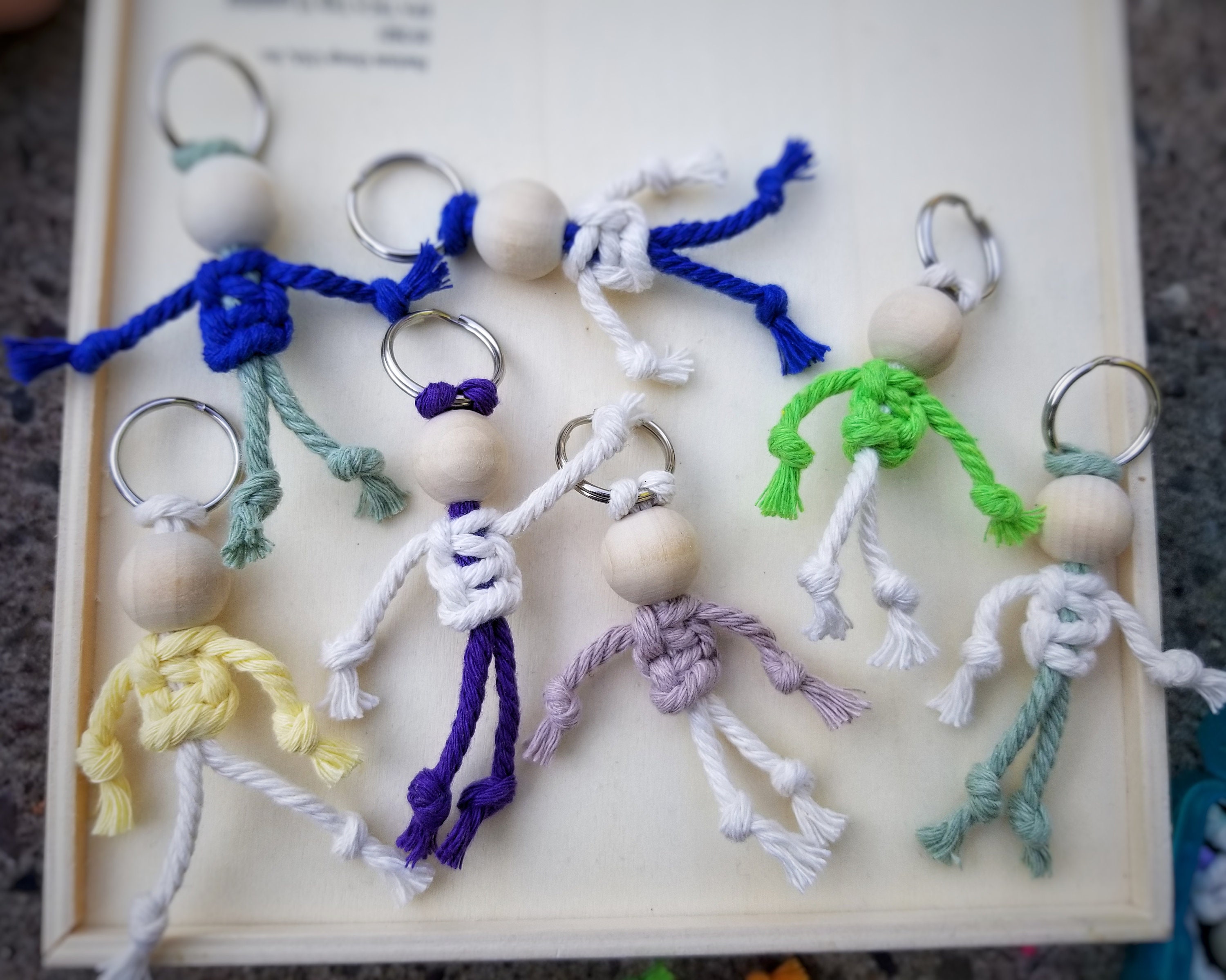 Macrame People Key Chain MYSTERY Key Ring People - Etsy