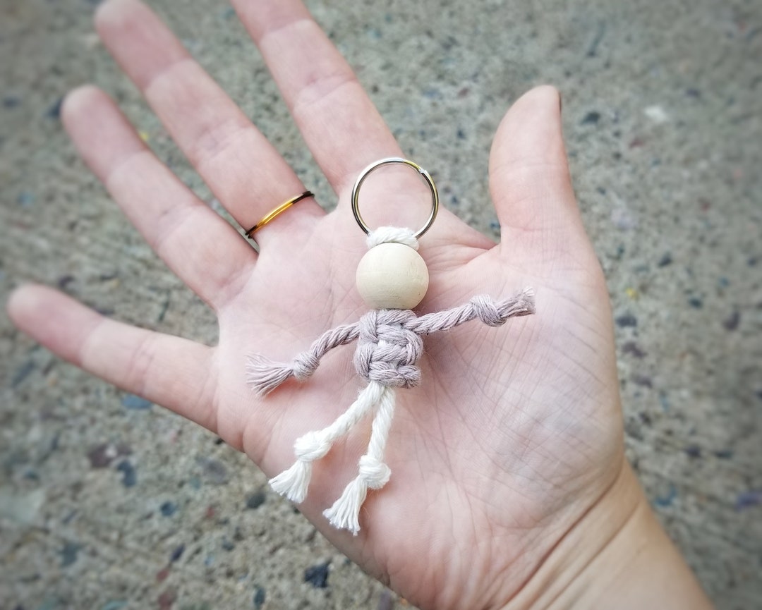 Macrame People Key Chain - MYSTERY - Key Ring People - Etsy