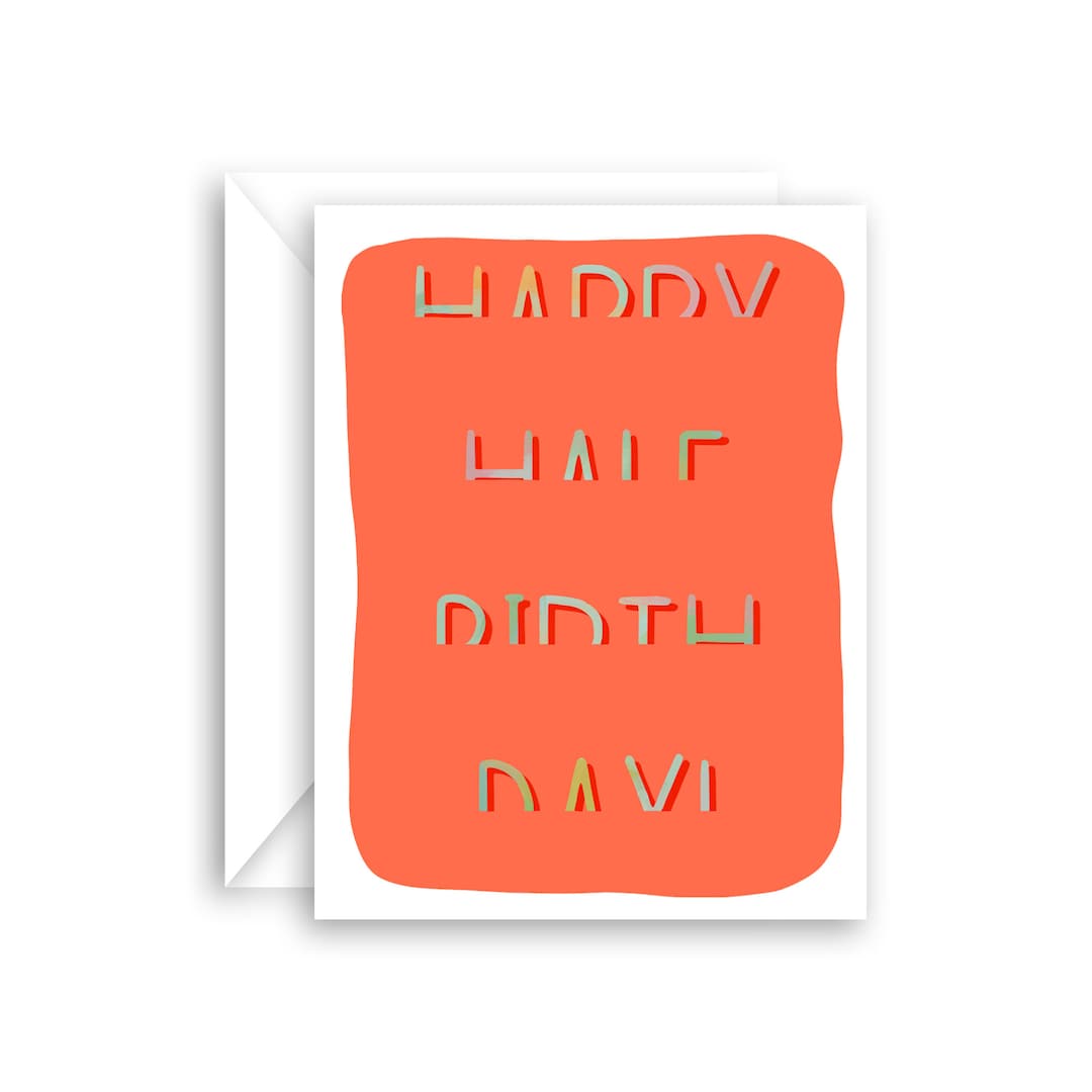 Funny Happy Half Birthday for Friend or Spouse With Blank Inside - Etsy