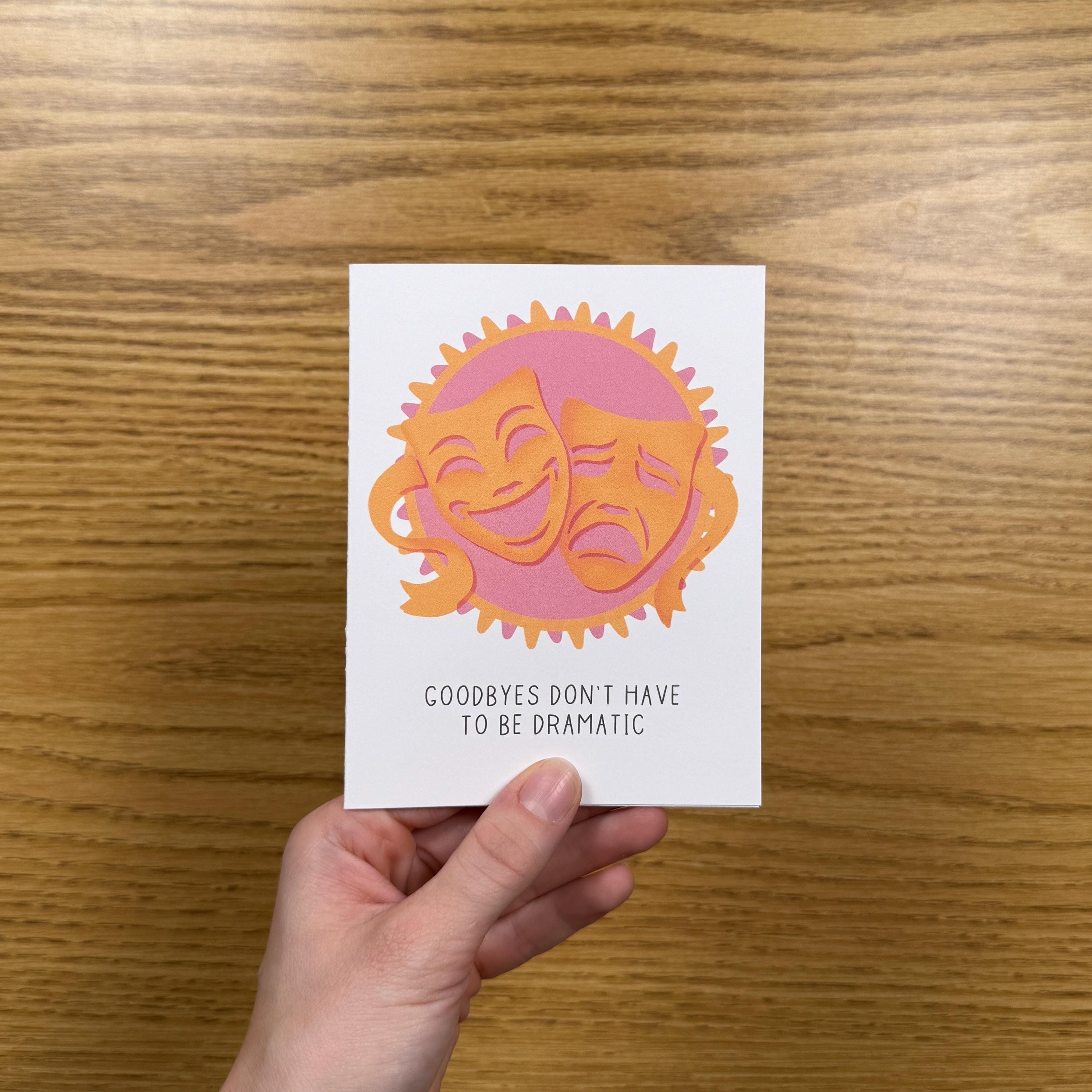 Goodbye Card for Theatre Friend, Farewell Card, Moving Gift With Blank ...
