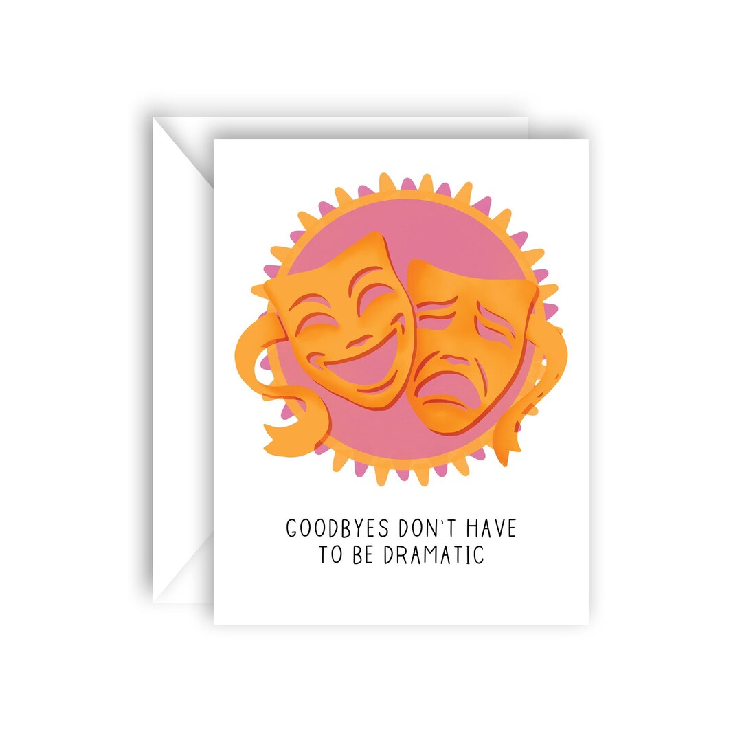 Goodbye Card for Theatre Friend, Farewell Card, Moving Gift With Blank ...