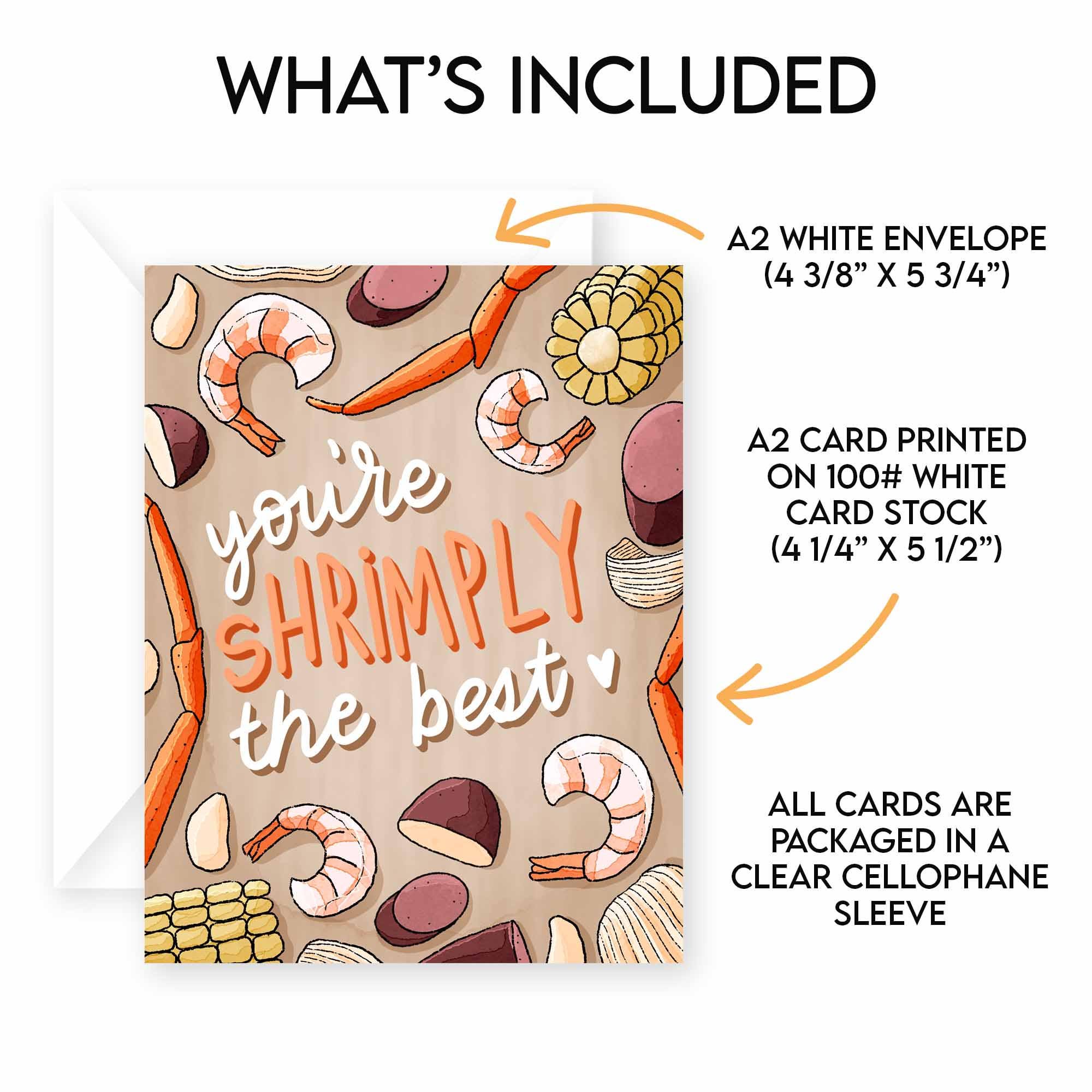 Shrimply the Best Thank You Card, Foodie Gift - Etsy