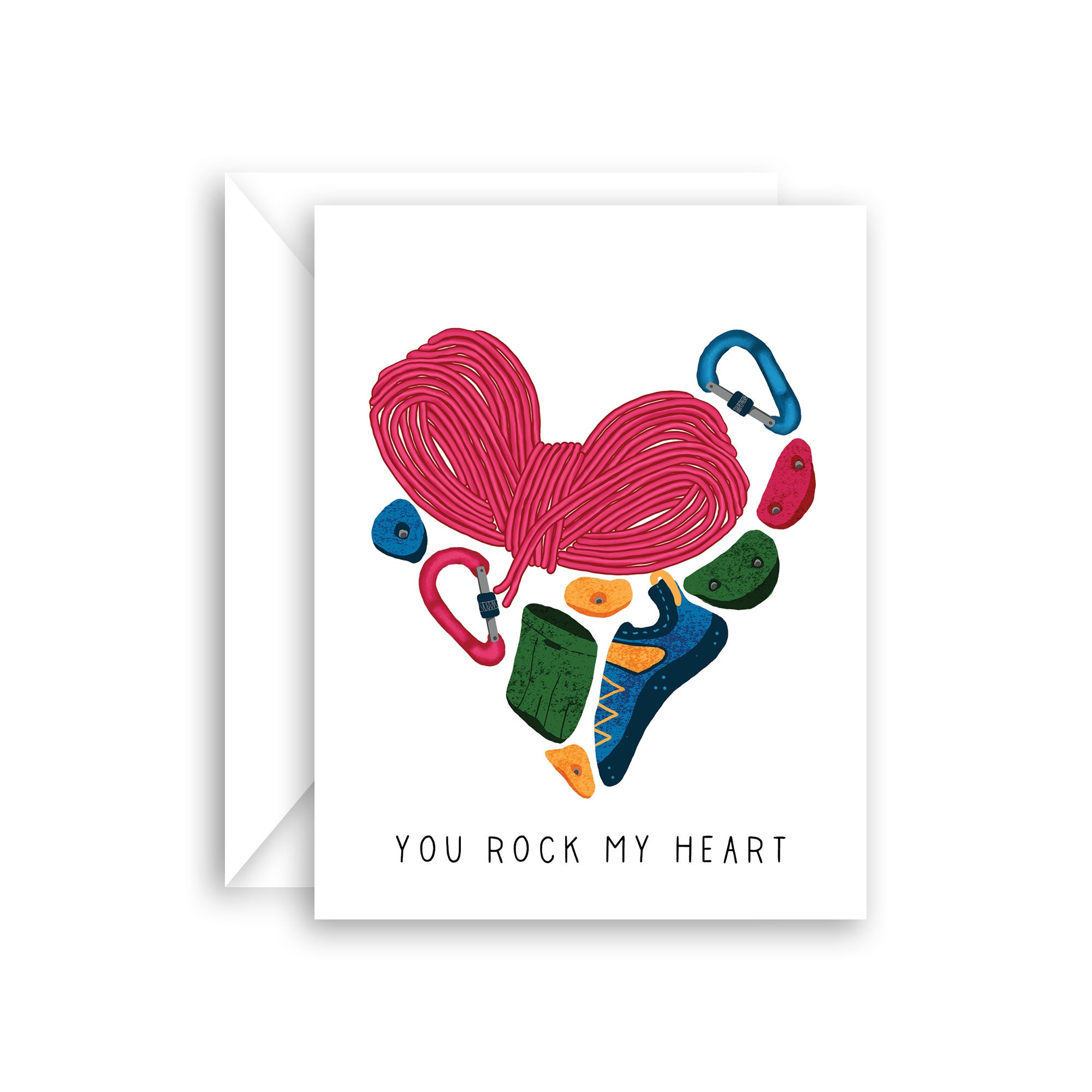 Funny and Quirky Rock Climbing Card for Spouse - Etsy