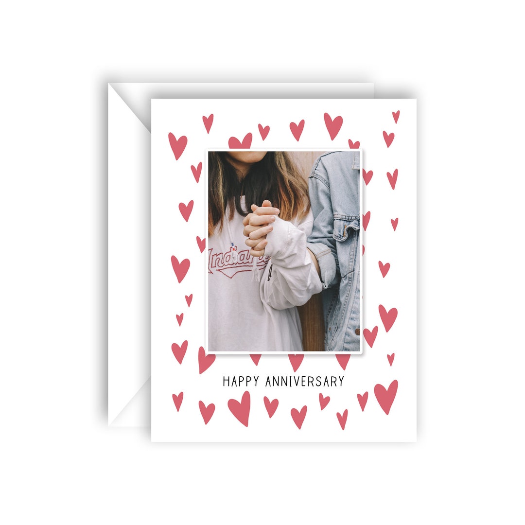 Cute and Custom Anniversary Card for Partner With Blank Inside - Etsy
