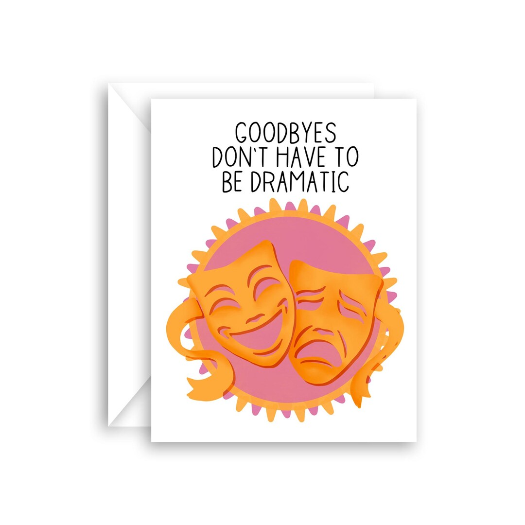 Goodbye Card for Theatre Friend, Farewell Card, Moving Gift With Blank ...