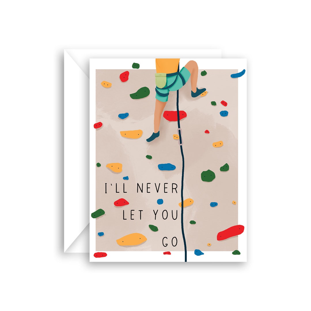 Funny and Quirky Rock Climbing Card for Spouse - Etsy