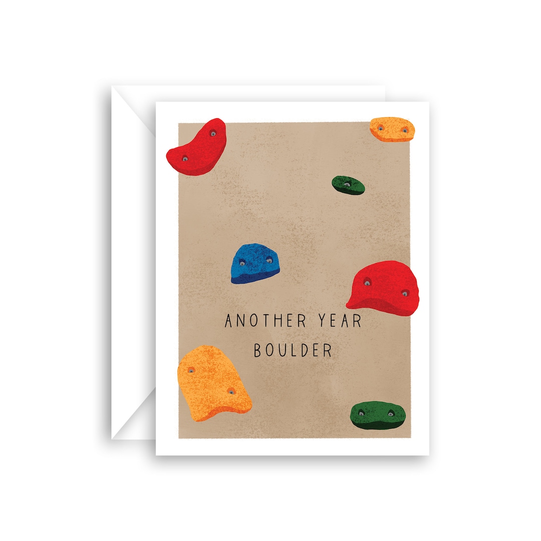 Funny and Quirky Rock Climbing Card for Spouse With Blank Inside - Etsy