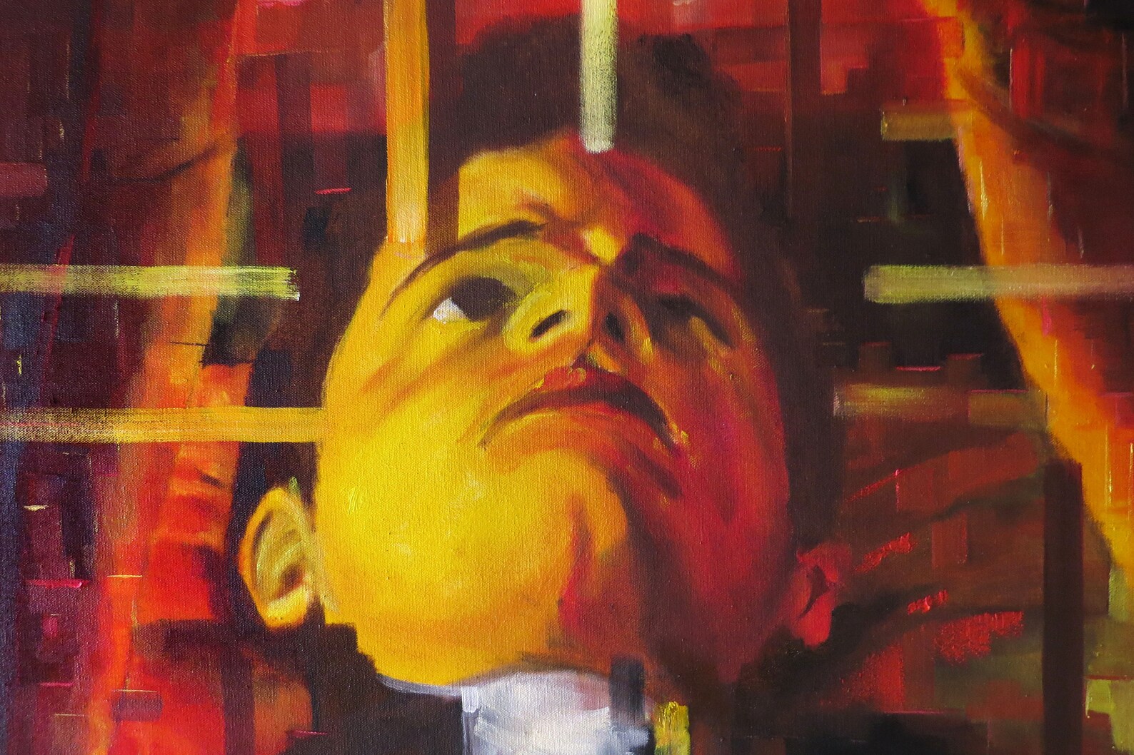 Portrait of a Priest .oil on Canvas Painting. Colorful, Figurative and ...