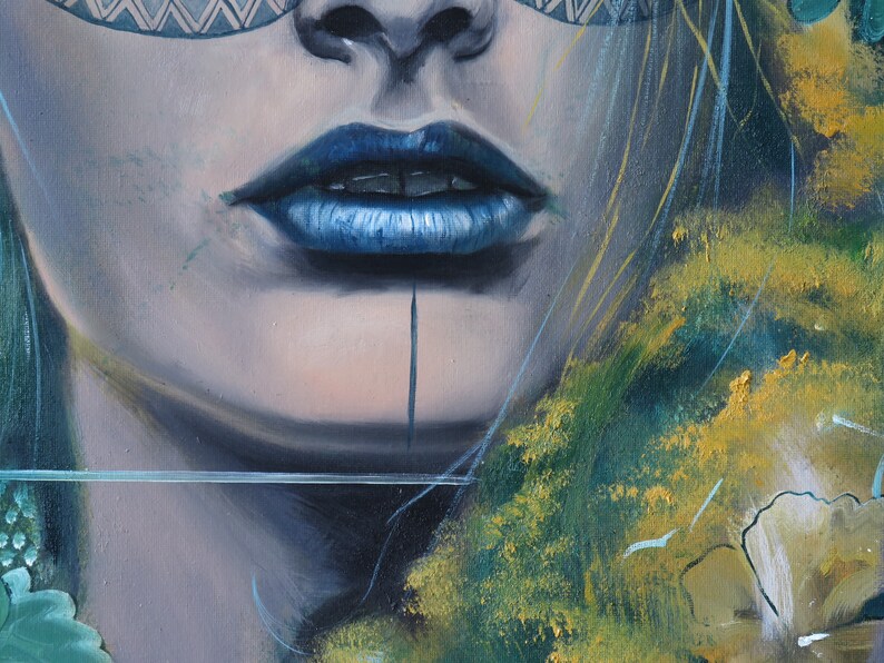 Mystical and Mysterious Woman Painting Portrait Spiritual and Powerful ...