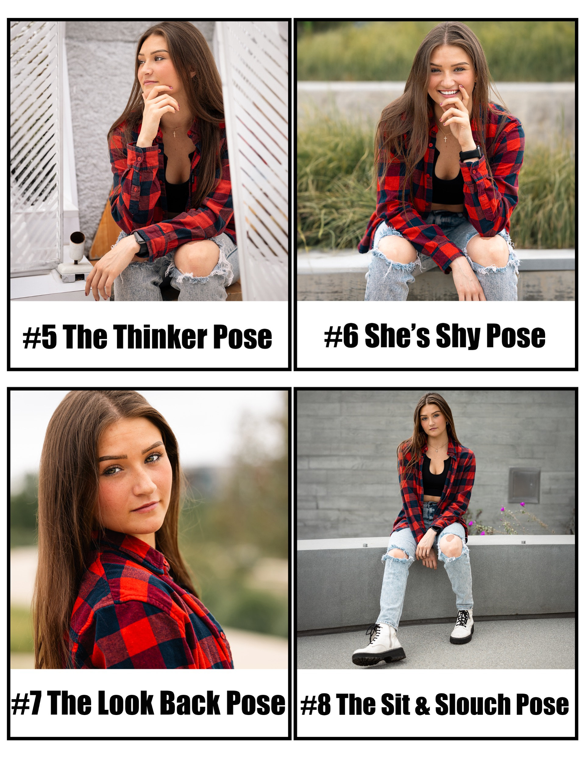 Model Posing Cards Digital Photography Posing Inspiration Card Template ...