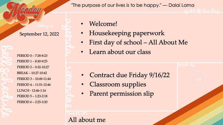 Daily Agenda Classroom Powerpoint and Google Slides Template With ...