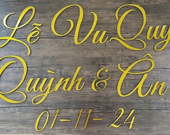 Le Dinh Hon Sign/vietnamese Engagement Tea Ceremony/dam Hoi/vu Quy - Etsy