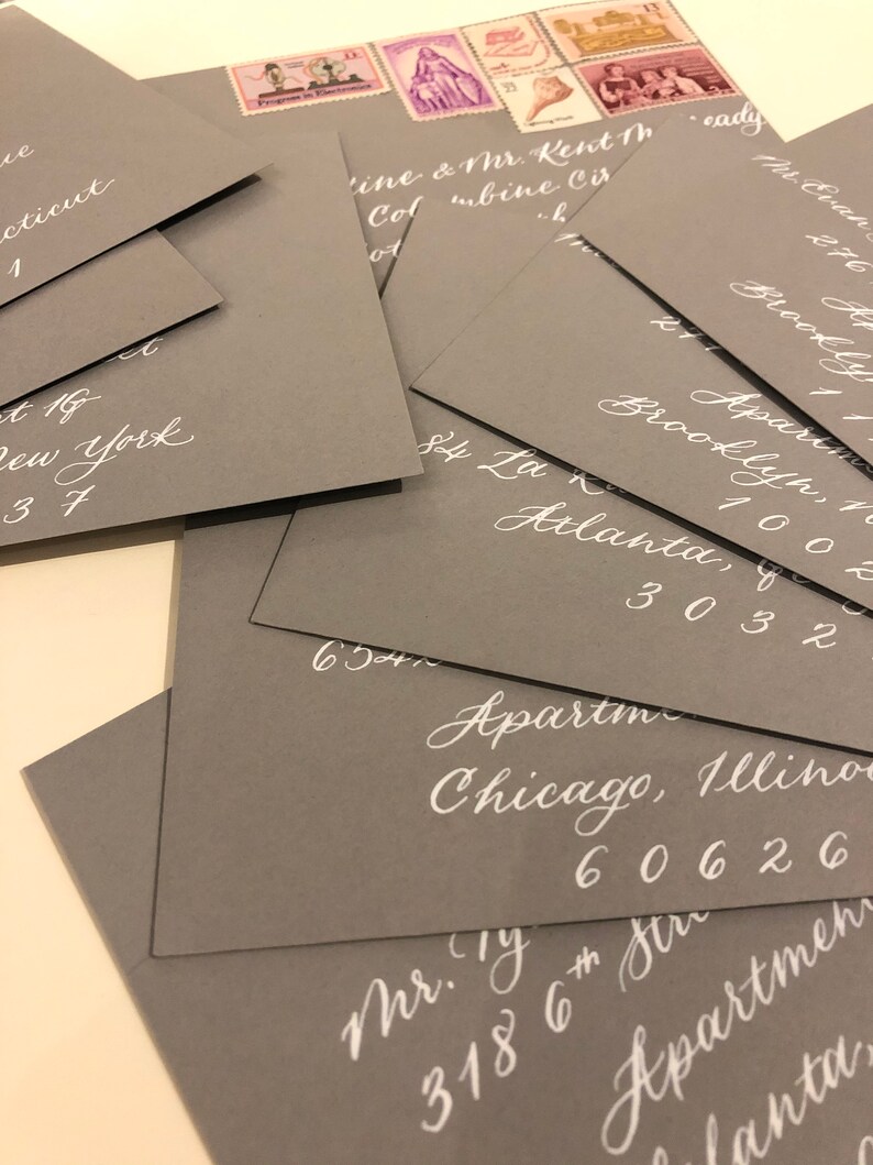 Custom Handwritten Envelope Calligraphy Addressing Calligraphy Cilia ...