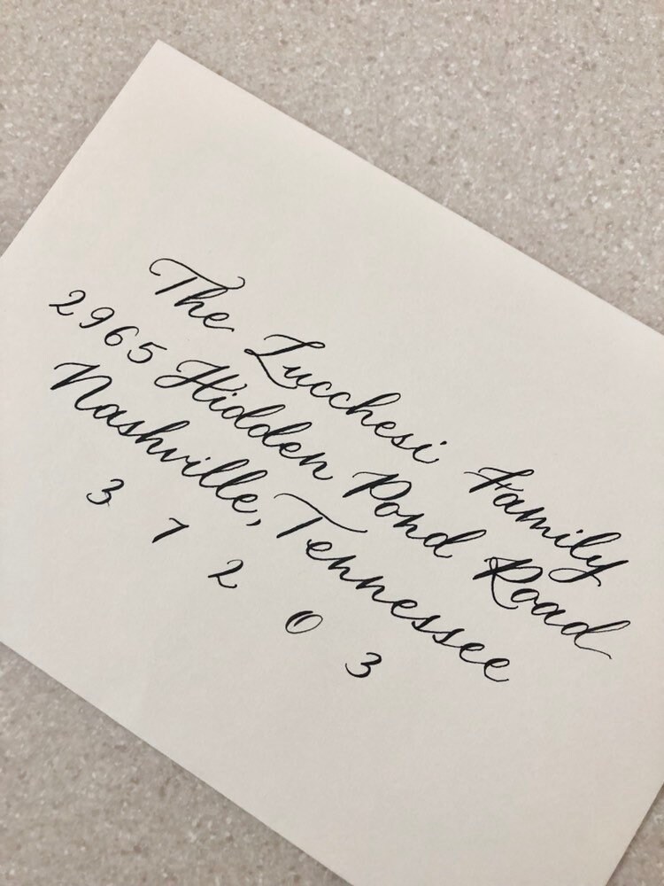 Custom Handwritten Envelope Calligraphy Addressing Calligraphy Cilia ...