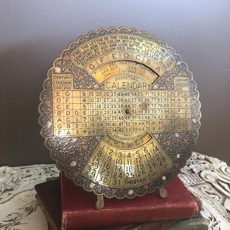 Brass Perpetual Calendar - Etsy
