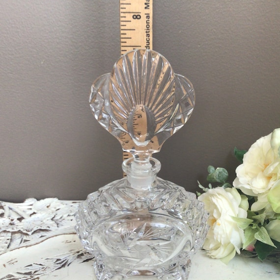 Vintage Crystal Perfume Bottle, Art Deco, Vanity Tray… - Gem