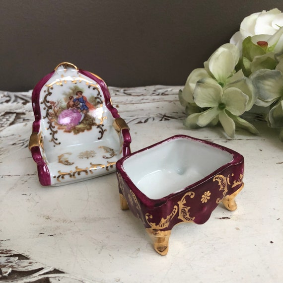 Vintage Limoges Porcelain Trinket Box, Ring Box with … - Gem