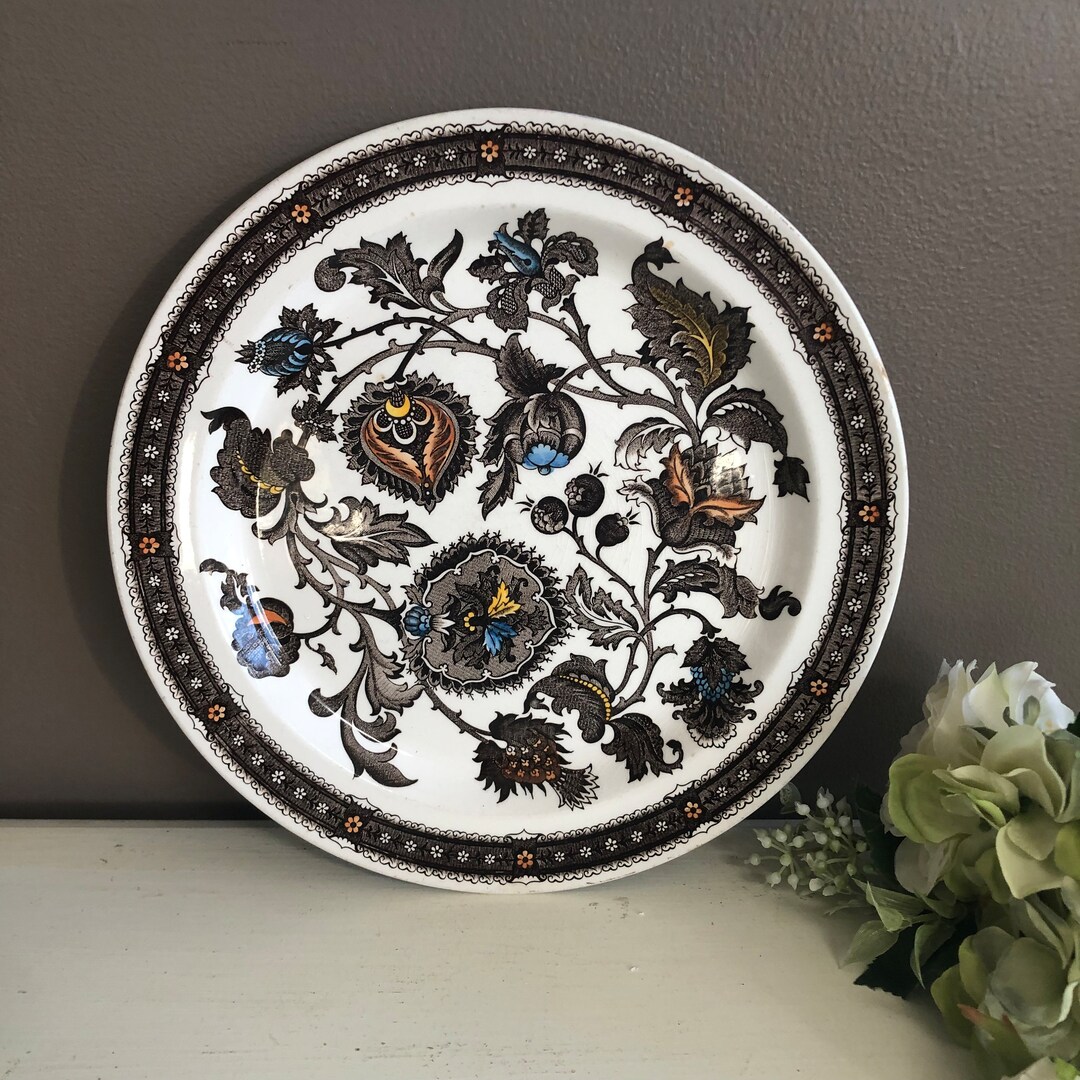 Vintage Ironstone Ridgway Dinner Plate, 10 Inch, Jacobean Pattern S1792 ...
