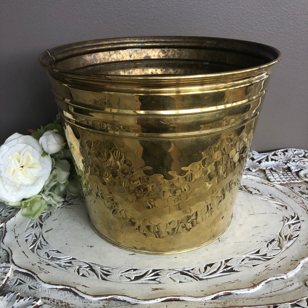 Large Brass Planter - Etsy