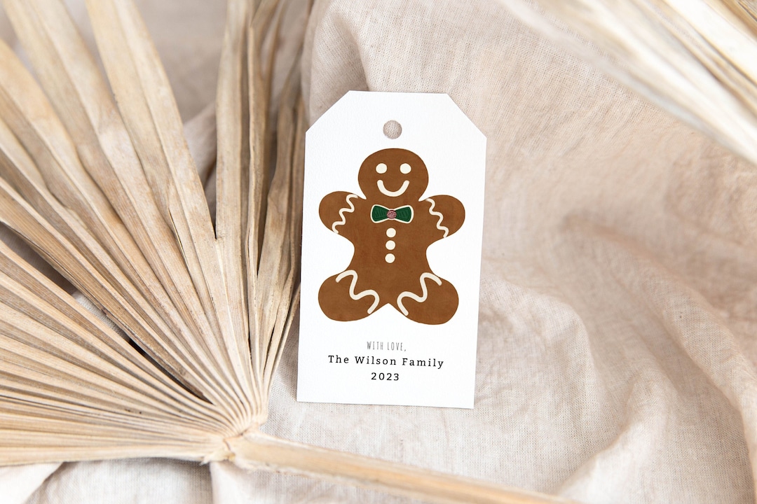Gingerbread Man Gift Tag Printable Gingerbread Gift Tag Editable Gift ...