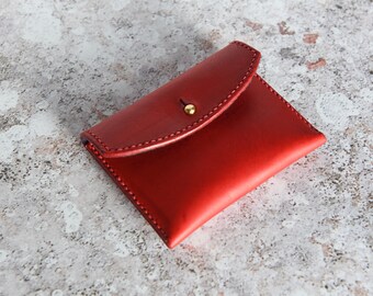 Red Leather Coin Purse - Etsy