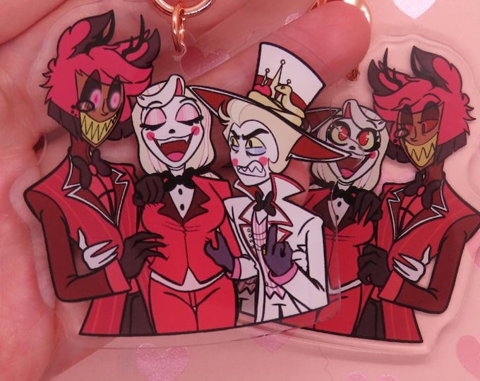 Hazbin Hotel Alastor/charlie/lucifer dad Vs Dad 6cm Double Sided ...