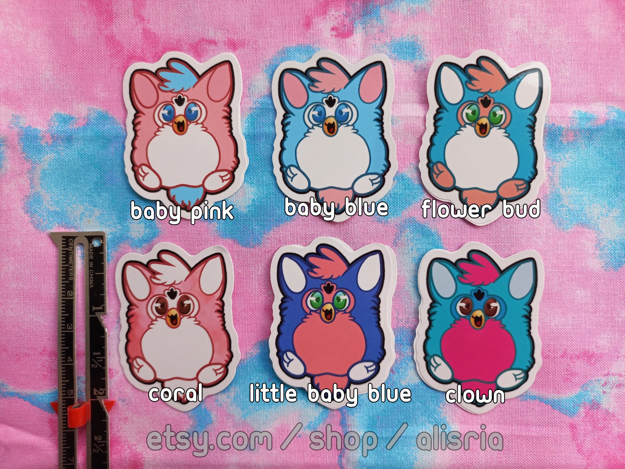 Furby Stickers -- Furby Baby (6 Colours!), Royal Furby, Cowboy Furby ...
