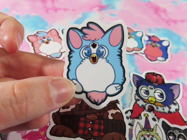 Furby Stickers -- Furby Baby (6 Colours!), Royal Furby, Cowboy Furby ...