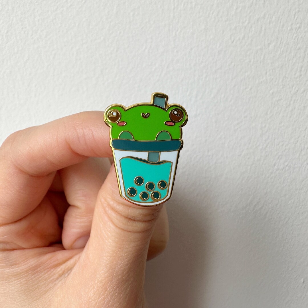 Boba Animal Pins Frog Frog Pins Boba Milk Tea Pin Animal - Etsy