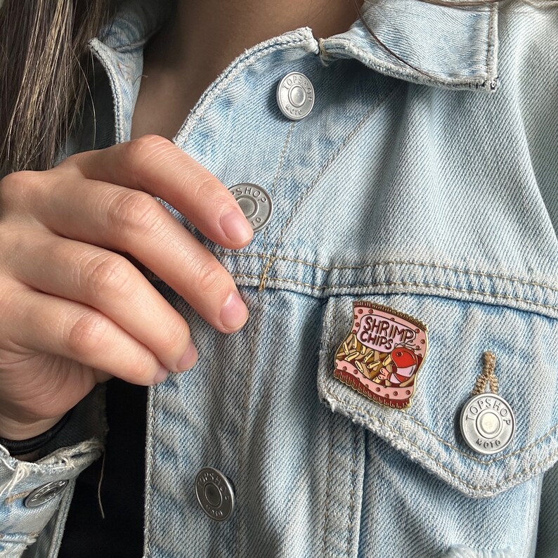 Shrimp Chips Pin Snack Pins Asian Food Pins Cute Hard - Etsy