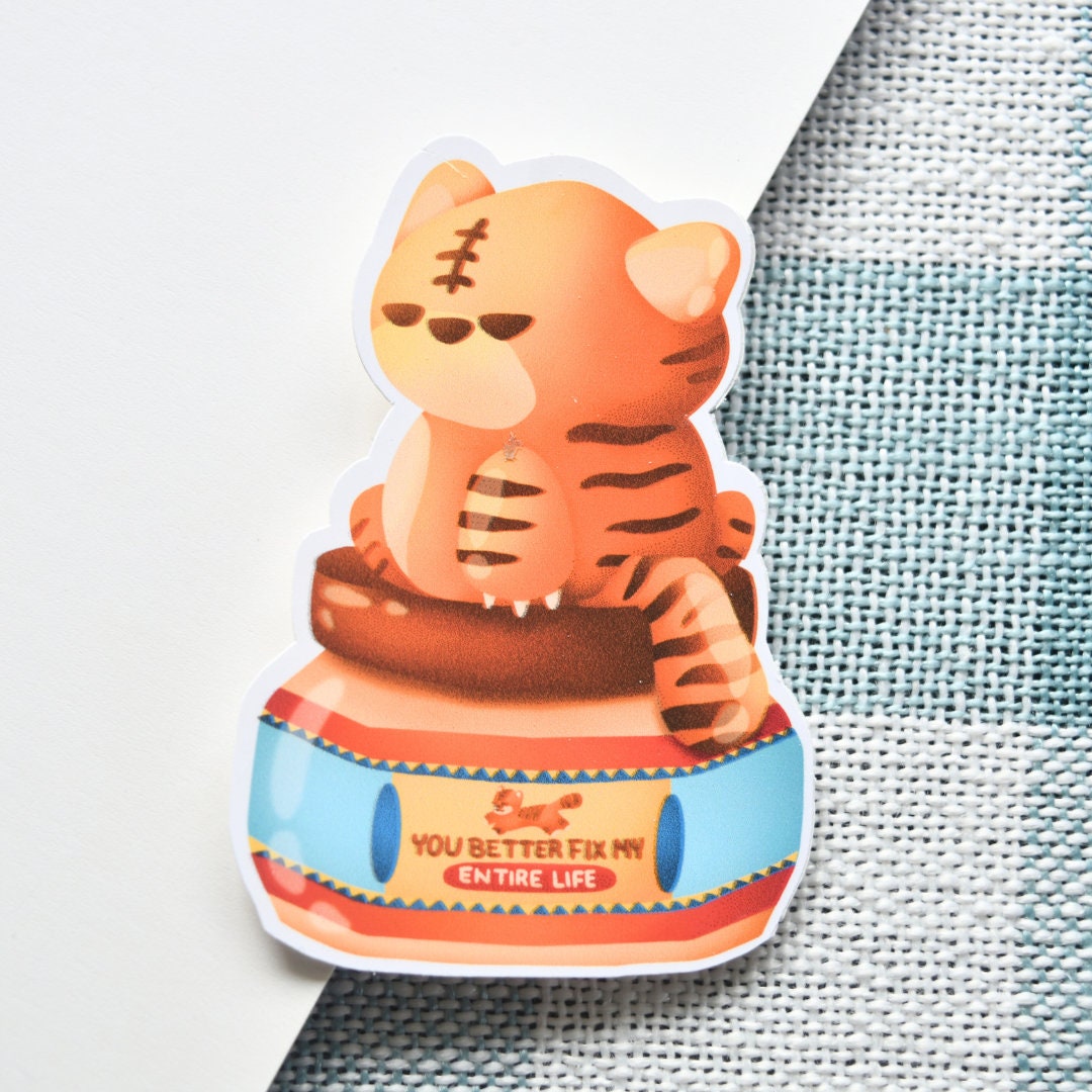 Tiger Balm Sticker | Cute Asian Stickers | Year of the Tiger - Etsy