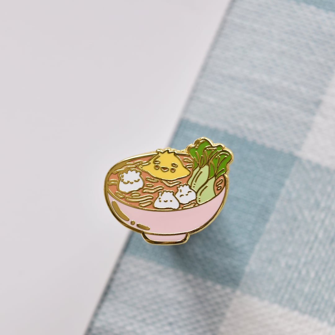 Wonton Noodle Pin, Asian Snack Pin, Cute Asian Food Pin, Hard Enamel ...