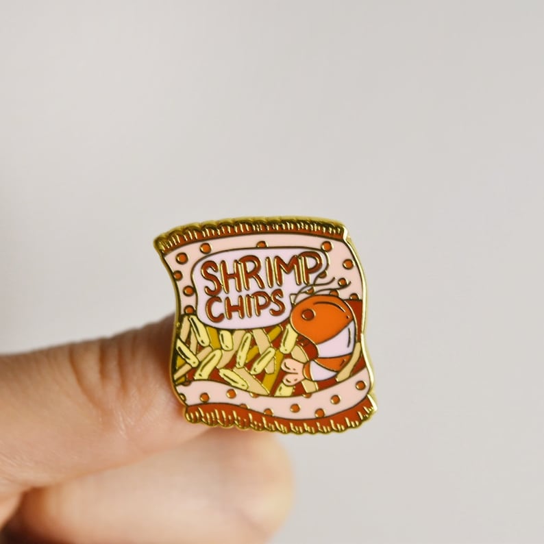 Shrimp Chips Pin Snack Pins Asian Food Pins Cute Hard - Etsy