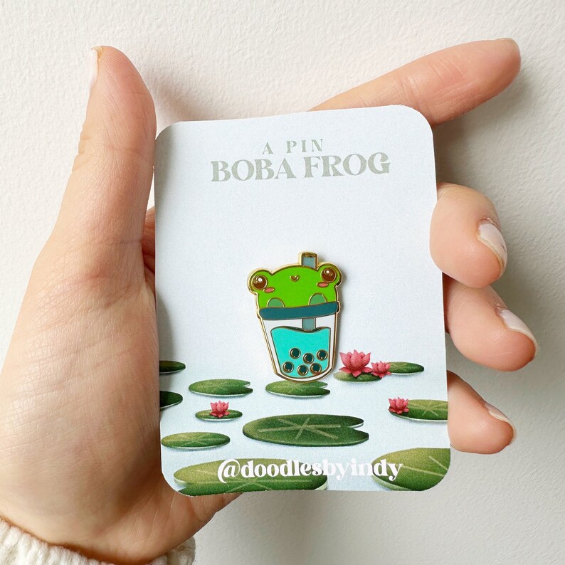 Boba Animal Pins Frog Frog Pins Boba Milk Tea Pin Animal - Etsy