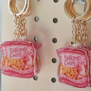 Shrimp Chips Keychain, Asian Keychains, Snack Keychains,bag Charm - Etsy