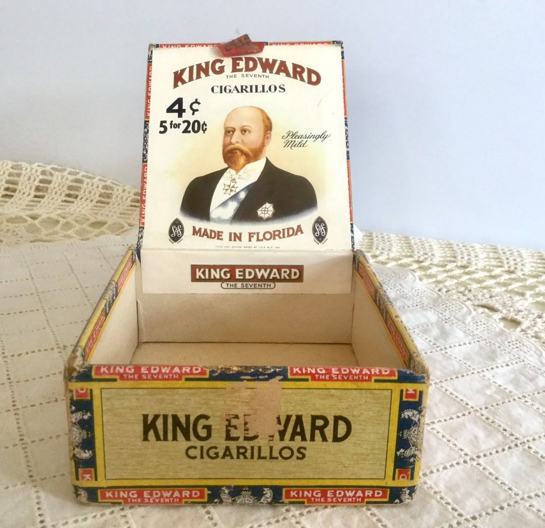 Cigarillo Box King Edward the 7th Cigarillos 4 Cent Cigarillos - Etsy