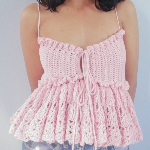 Vintage Crochet Pattern PDF 131 Evening Top From Wonkyzebra | Etsy