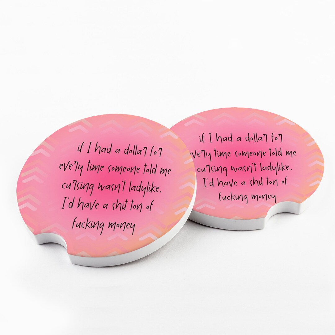 Sweary Snarky Novelty, Funny Car Coasters, Best Friend Female, Birthday ...