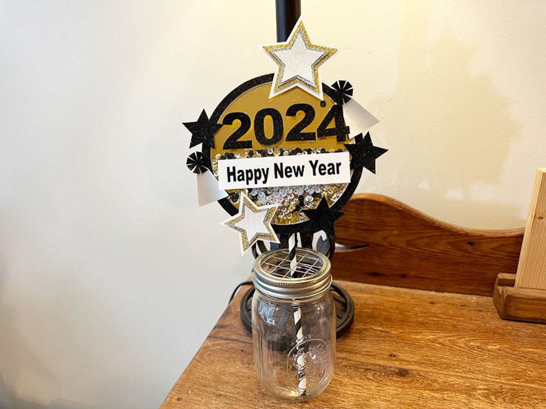 New Year's Eve Cake Topper, 2024 Cake Topper, New Year Cake Topper ...