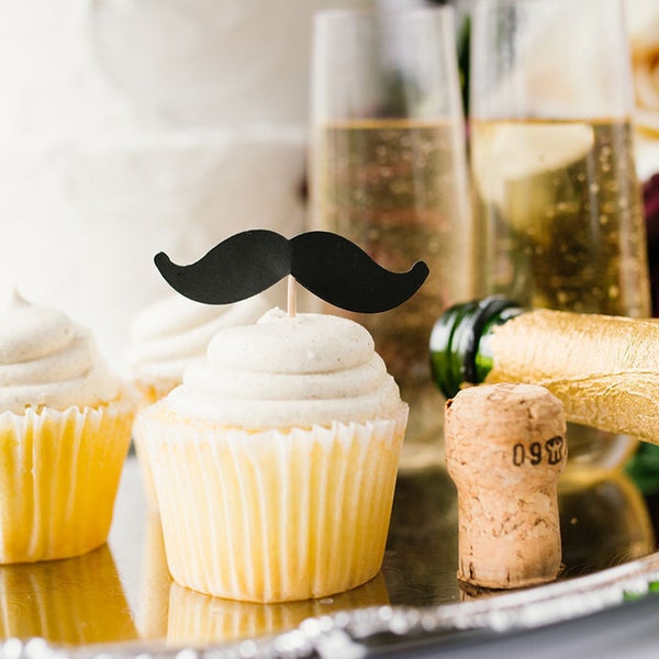 Mustache Cupcake Topper - Etsy